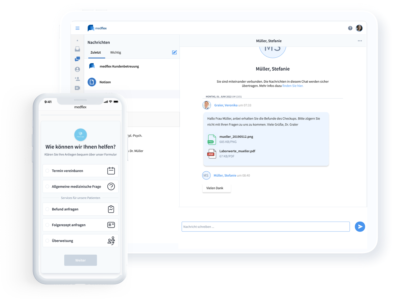 Für Patienten | medflex | Datensichere medizinische Kommunikation