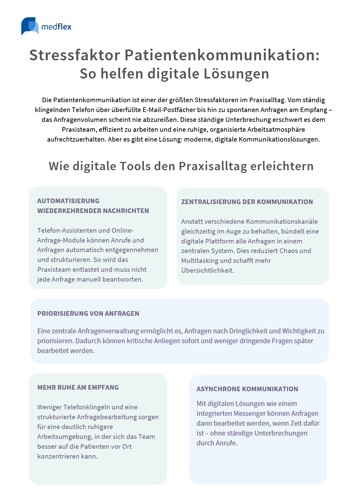 Merkblatt: Was hilft gegen Stress in der Patientenkommunikation